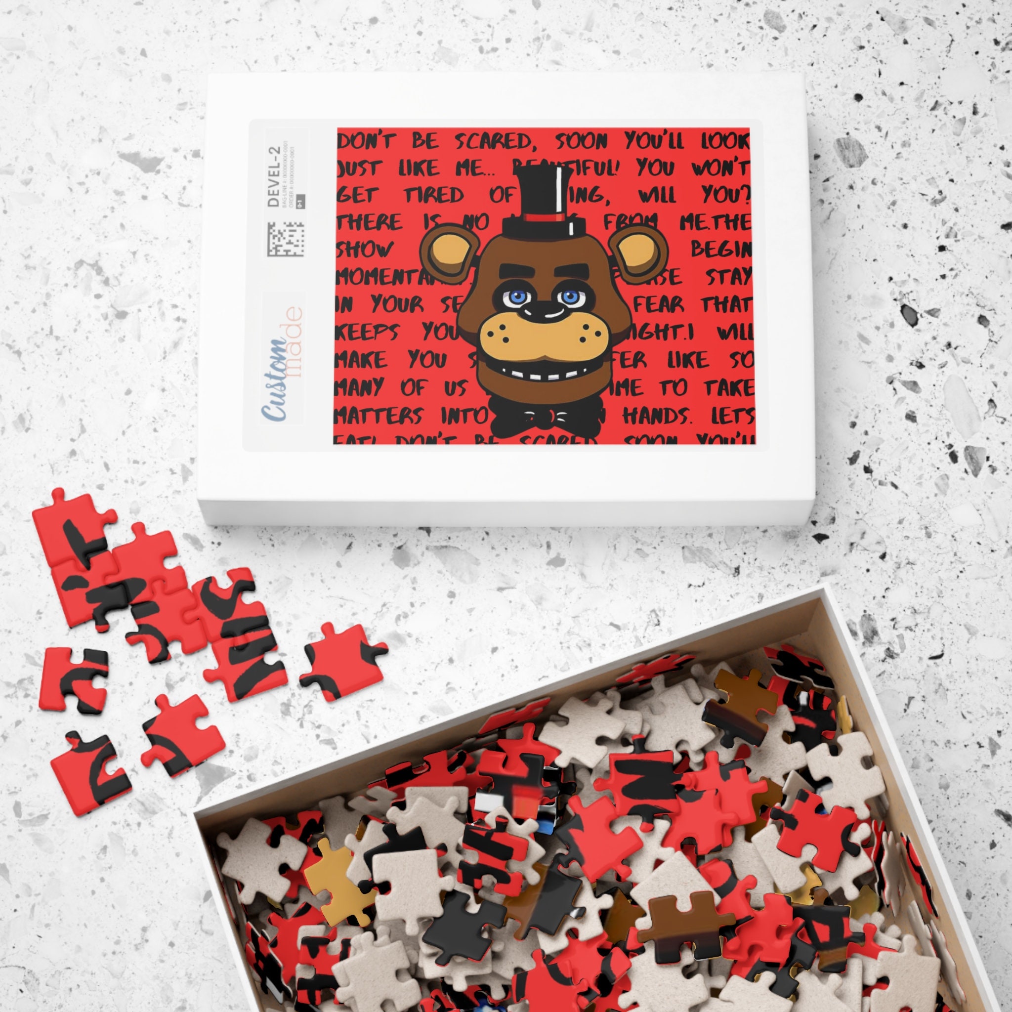 The Freddy Fazbear Quote Puzzle FNAF Puzzle 110, 252, 500 Piece - Etsy