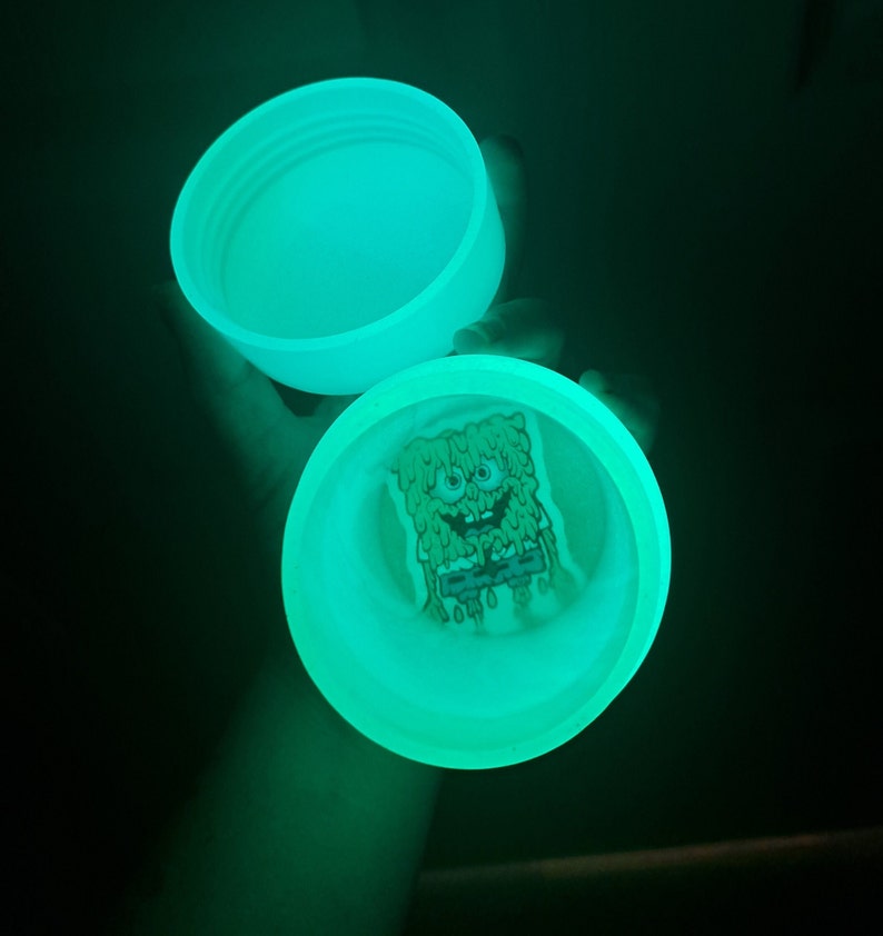 Blue Spongebob Squarepants Glow in the Dark Stash Container - Etsy