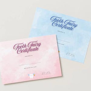 Certificado imprimible del Hada de los Dientes para niñas - Etsy México