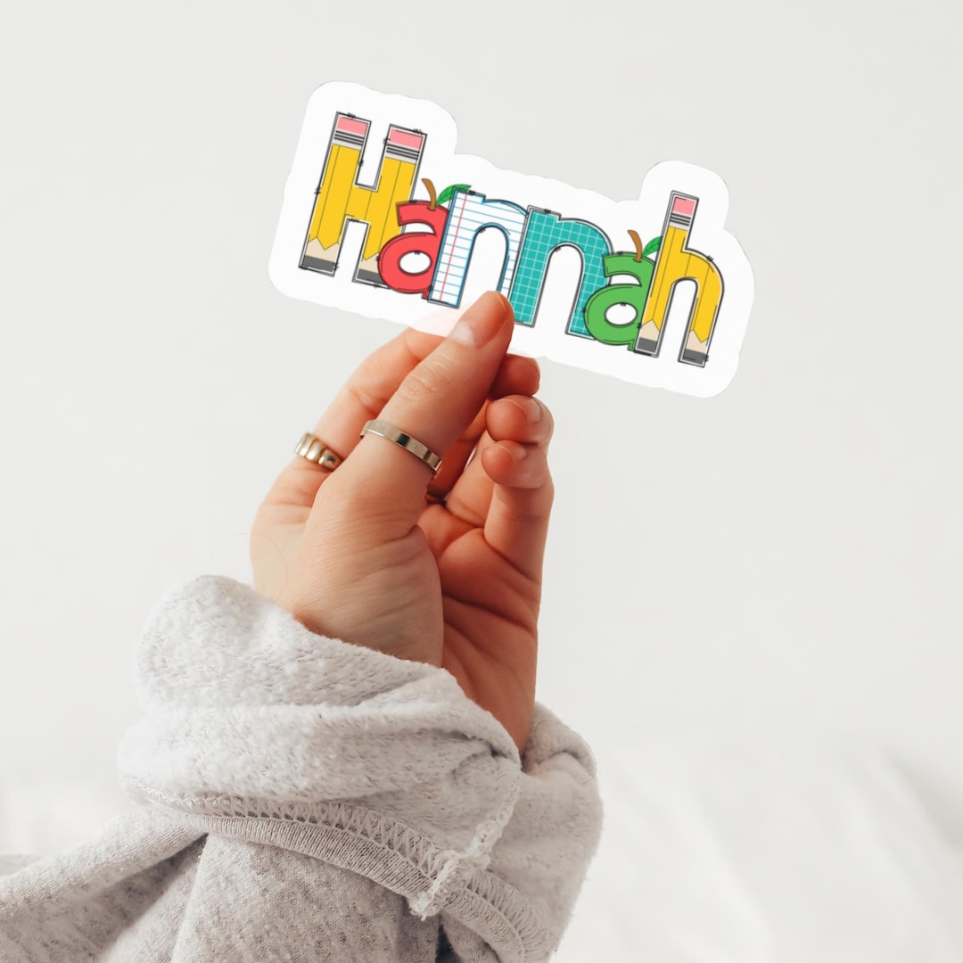 Personalized Name Stickers: Glossy Vinyl Decals for School Supplies ...