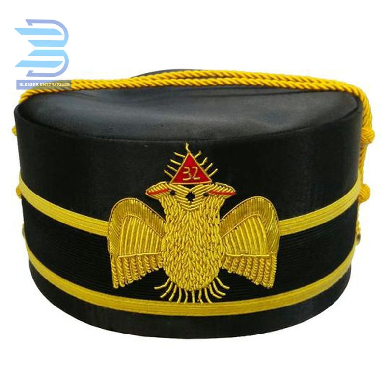 32nd Degree Scottish Rite Crown Cap Double-eagle Hand Embroidered 32nd ...