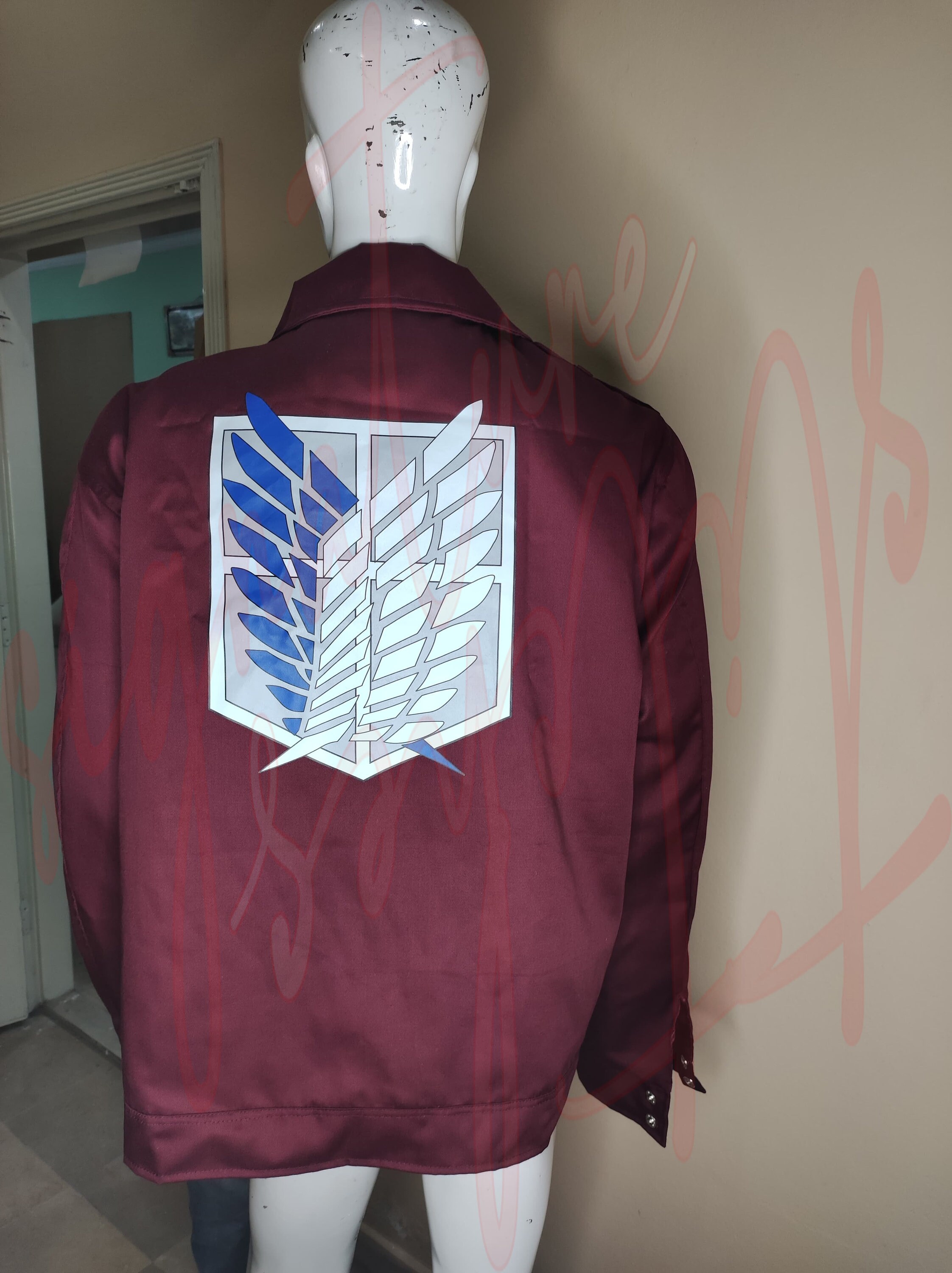 Maroon Survey Corps Attack on Titan Jacket, Survey Corps Jacket, Aot ...