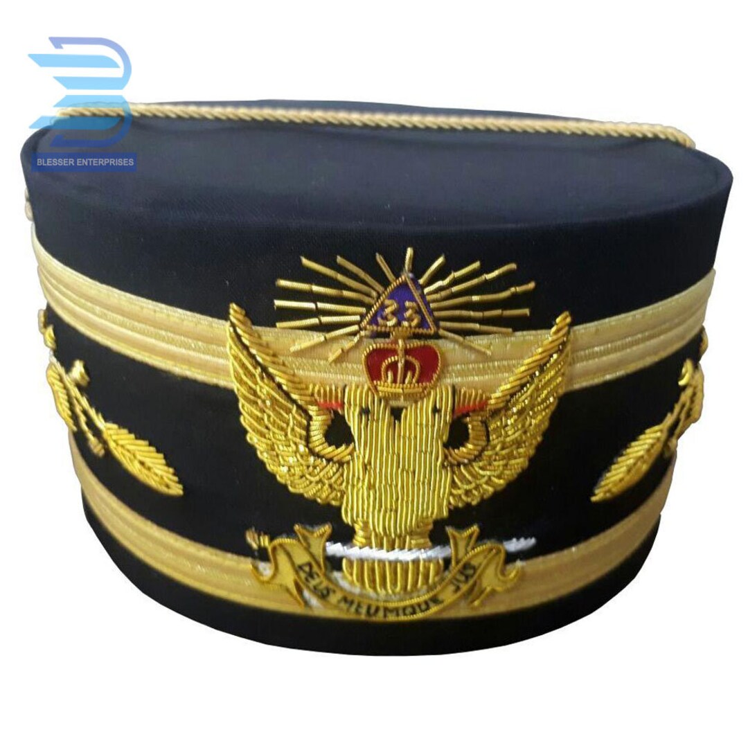 33rd Degree Crown Cap Wings up Black 33rd Degree Wings UP Scottish Rite ...