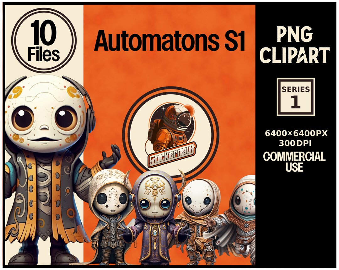 Automatons Series 1 Digital PNG Art Pack: 10 Precocious Pngs - Etsy