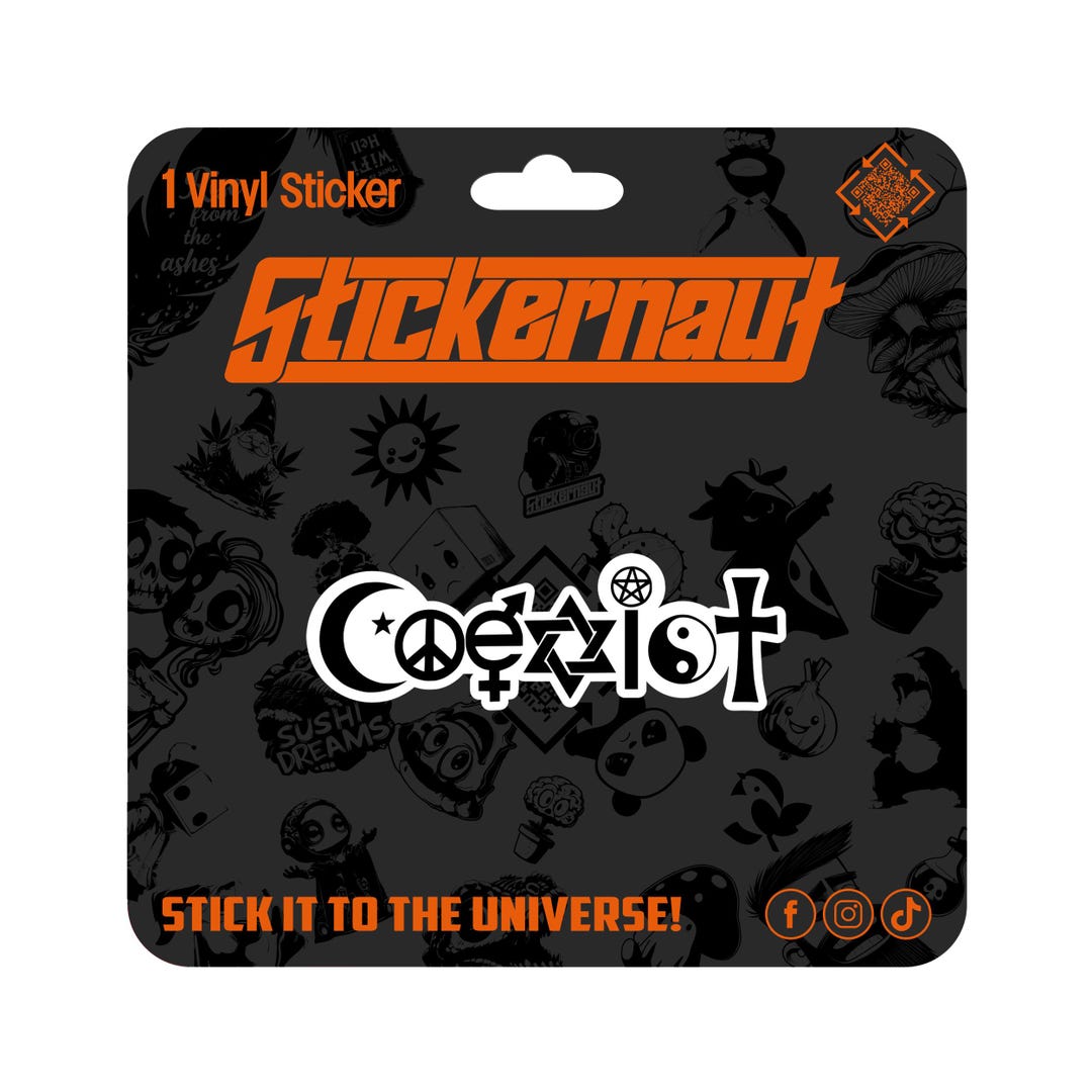 Waterproof Vinyl Sticker | COEXIST | - Laptop Decal, Tumbler Sticker - Etsy