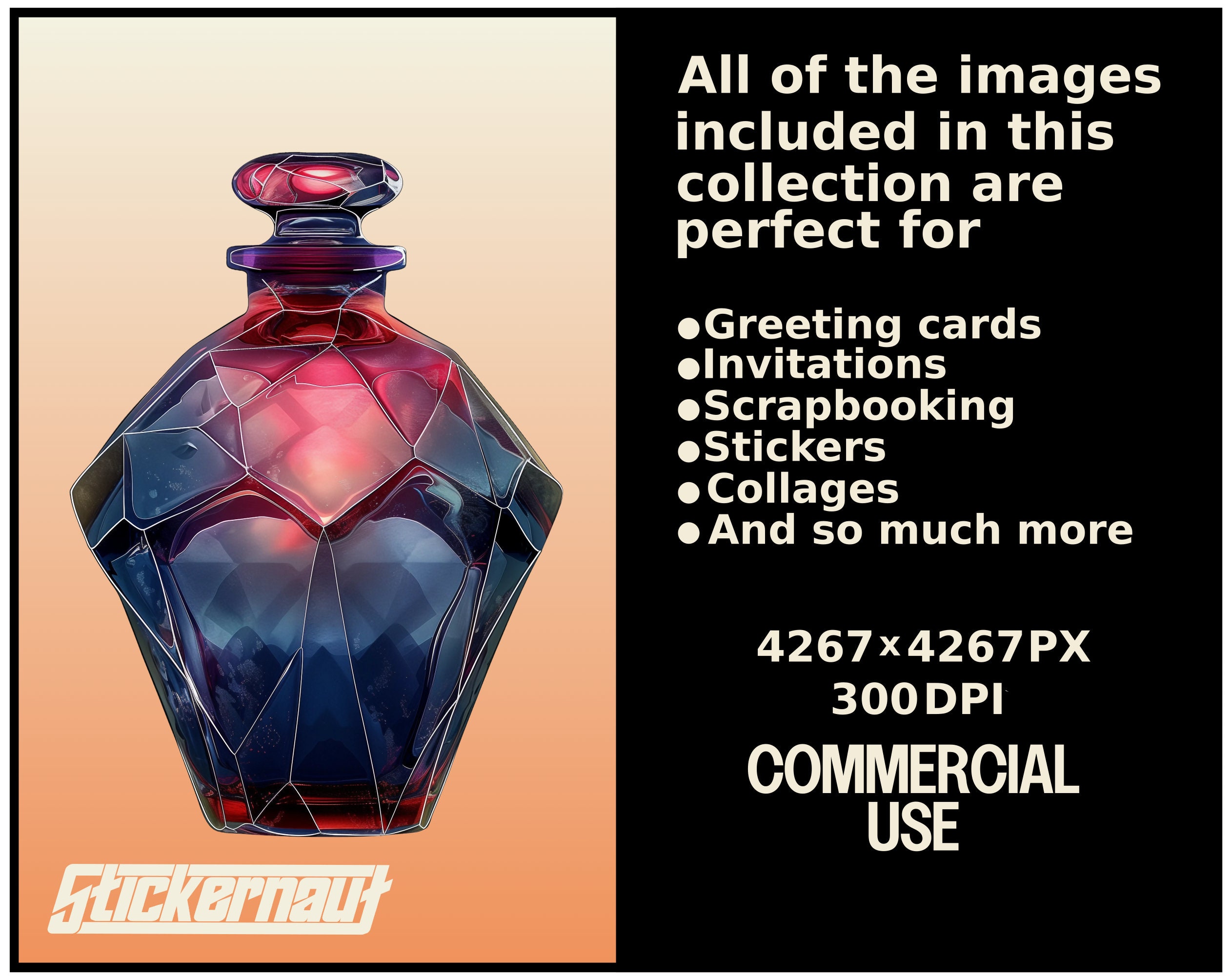 Potions S1 Digital PNG Art Pack: A Collection of 10 Potent Potions for ...