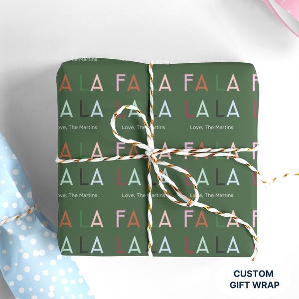 Fa La La Wrapping Paper - Etsy