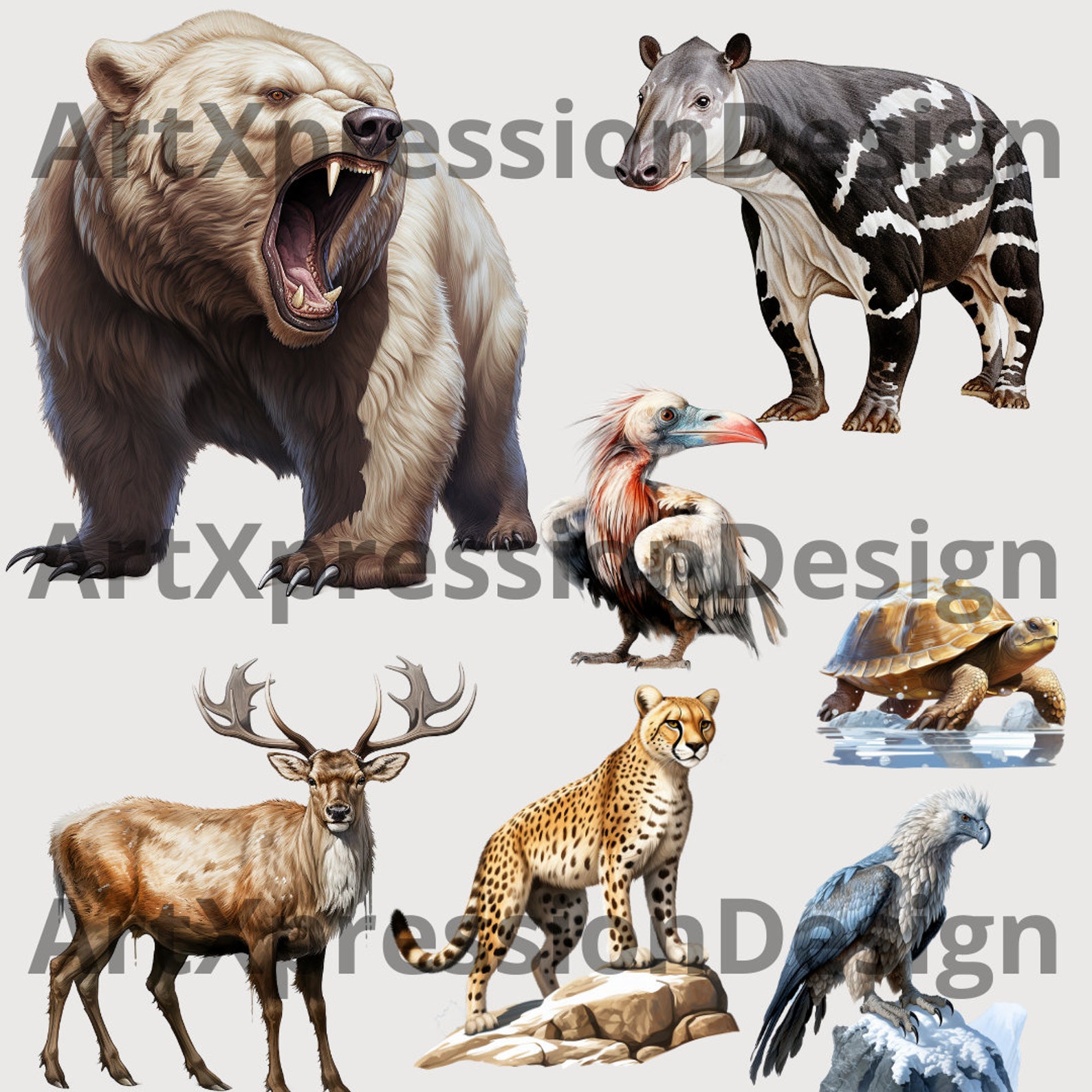 Ice Age Clipart, 60 Unique Ice Age Pngs, Clipart Bundle, Clipart for ...