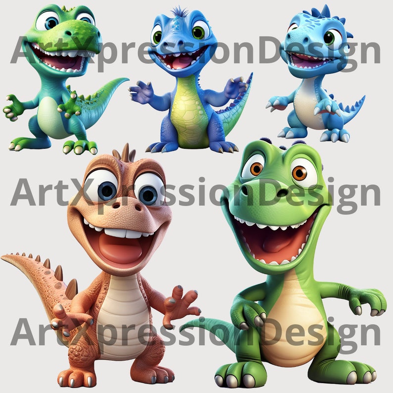 Dinosaurs PNG, Clipart Bundle, Dino Animal Illustrations, Cute Dinos ...