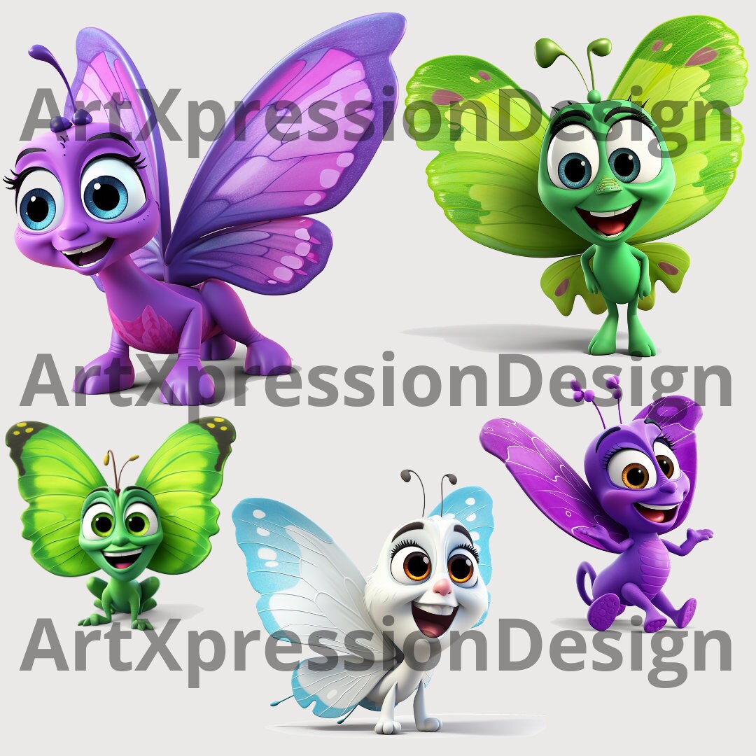 30 Butterflies PNG, Clipart Bundle, Butterflies Illustrations, Cute ...