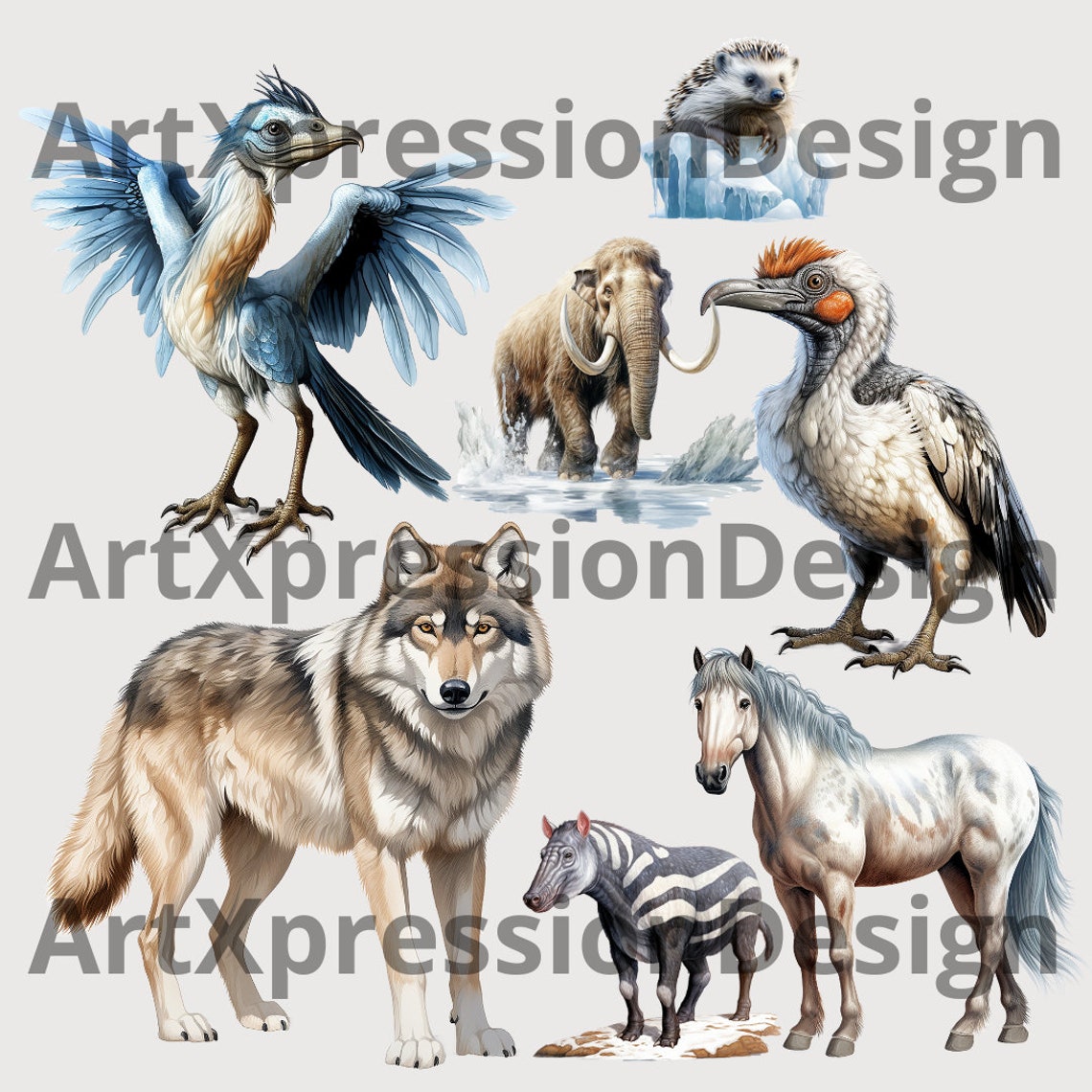 Ice Age Clipart, 60 Unique Ice Age Pngs, Clipart Bundle, Clipart for ...