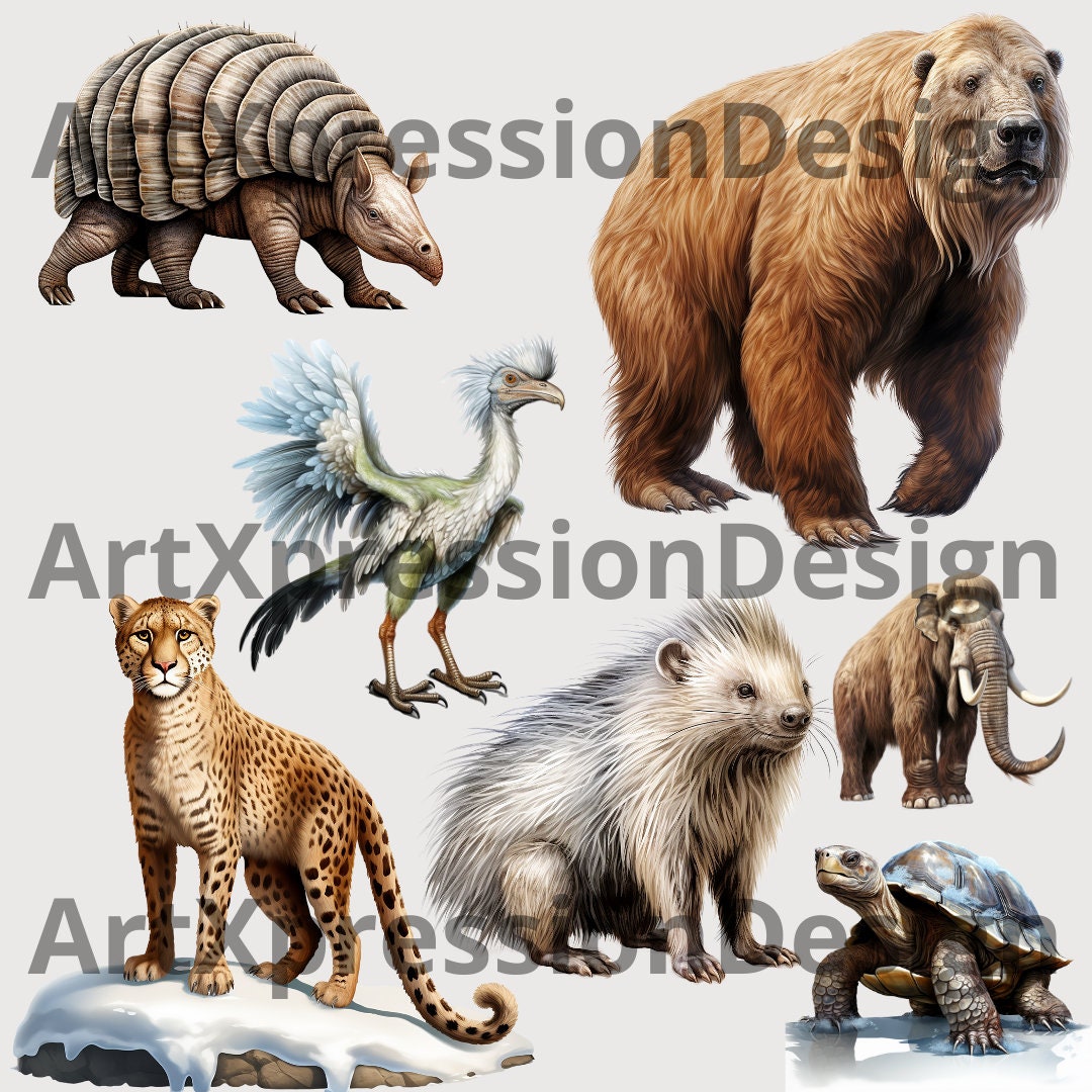 Ice Age Clipart, 60 Unique Ice Age Pngs, Clipart Bundle, Clipart for ...