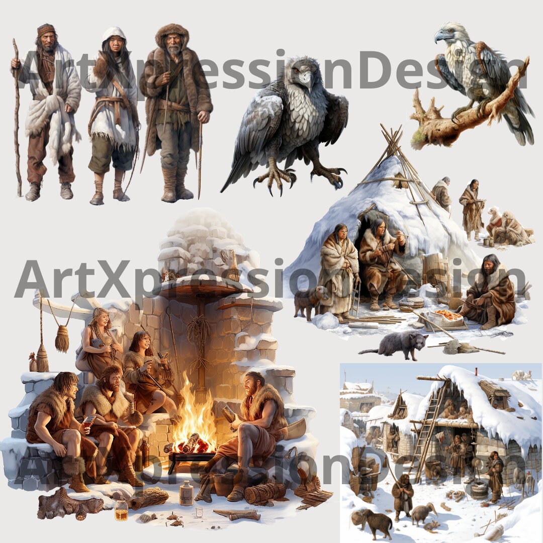 Ice Age Clipart, 60 Unique Ice Age Pngs, Clipart Bundle, Clipart for ...