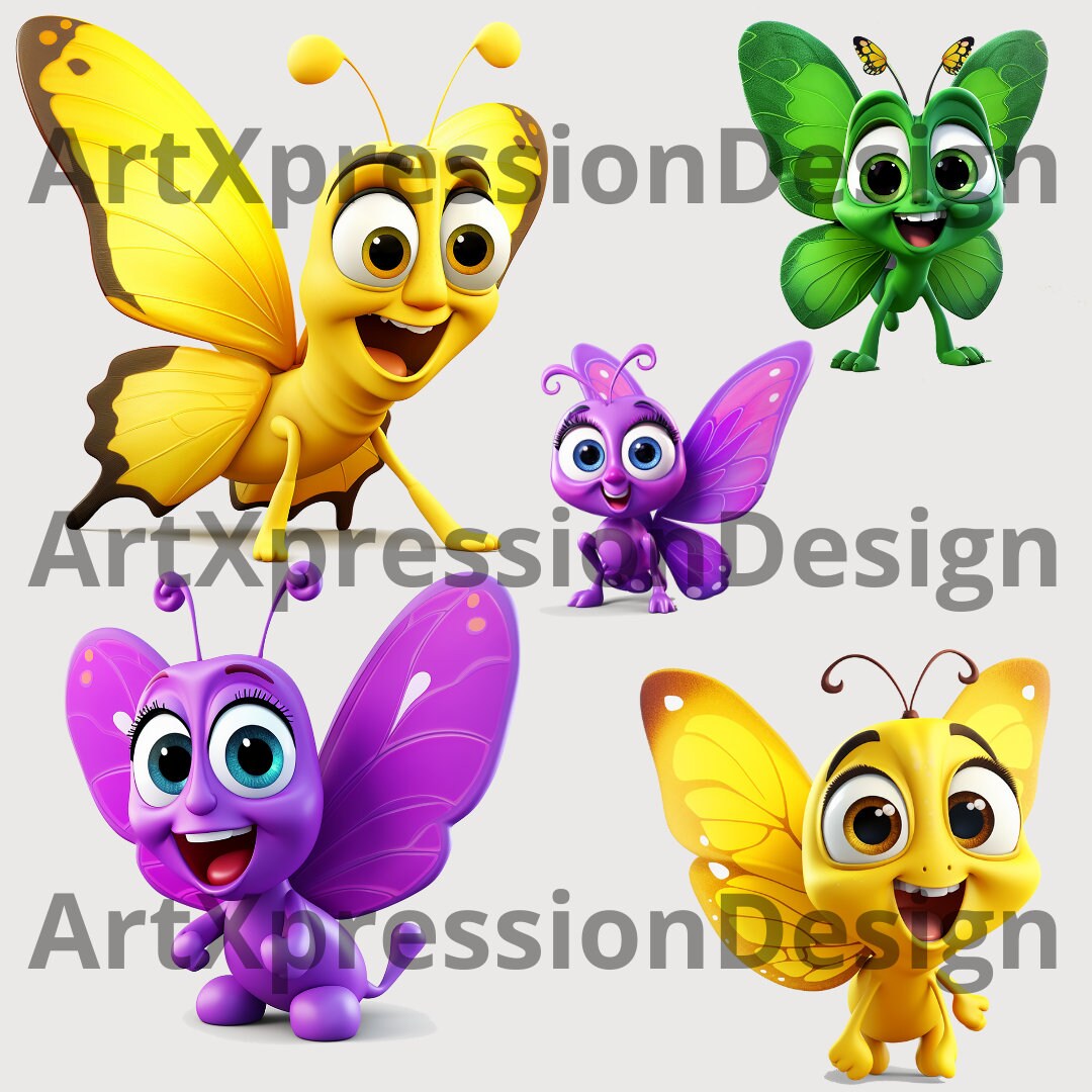 30 Butterflies PNG, Clipart Bundle, Butterflies Illustrations, Cute ...