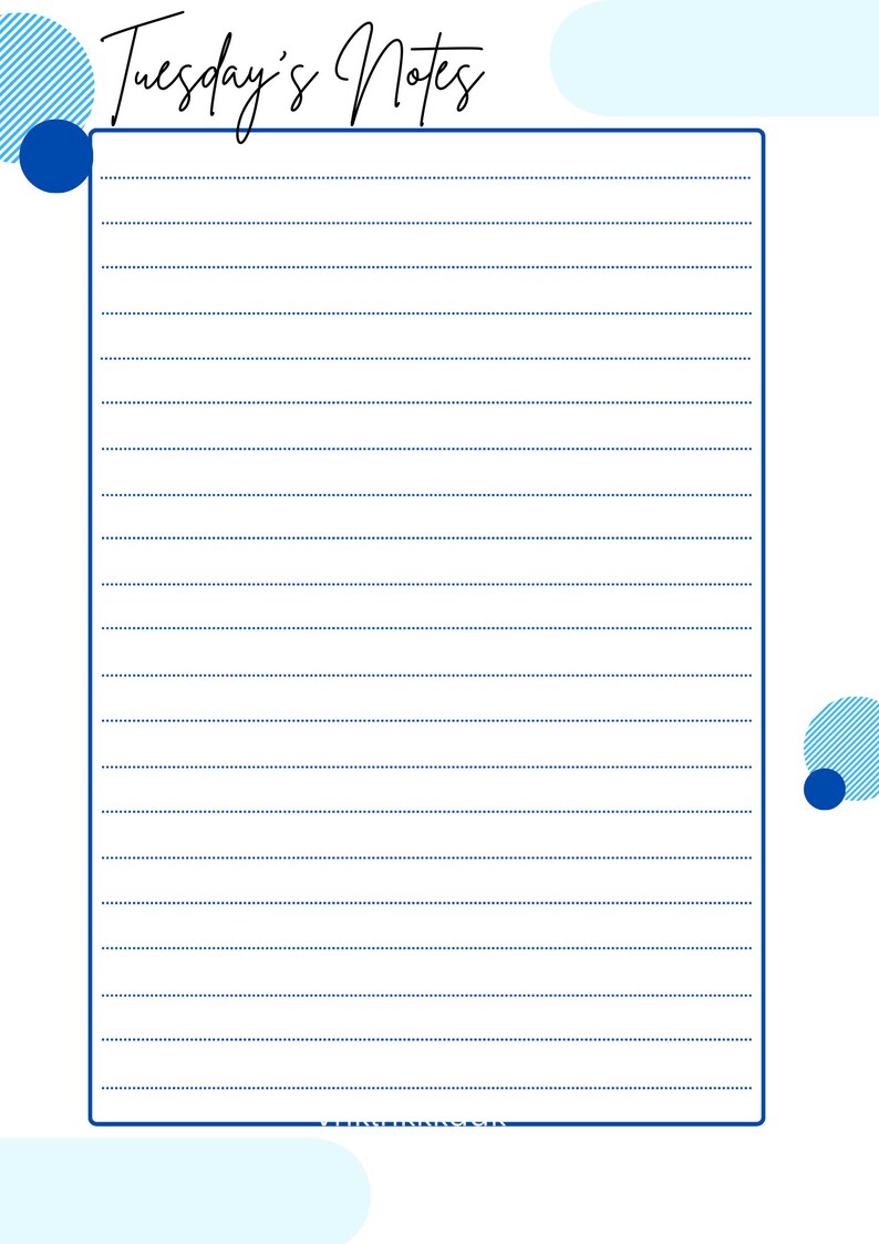 Digital Daily Planner Monday to Sunday - Colourful Your Week in Review ...