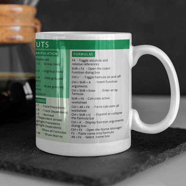 Excel (for Windows PC) Cheat Sheet Reference Guide Shortcut No-residue ...