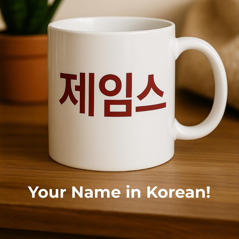 Korean Name With Frame - Etsy UK