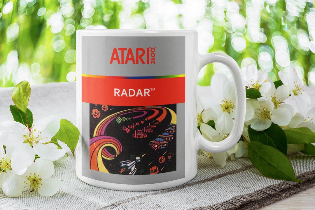 Retro Radar Atari 2600 Mug – Classic Naval Battle Video Game Box Art ...