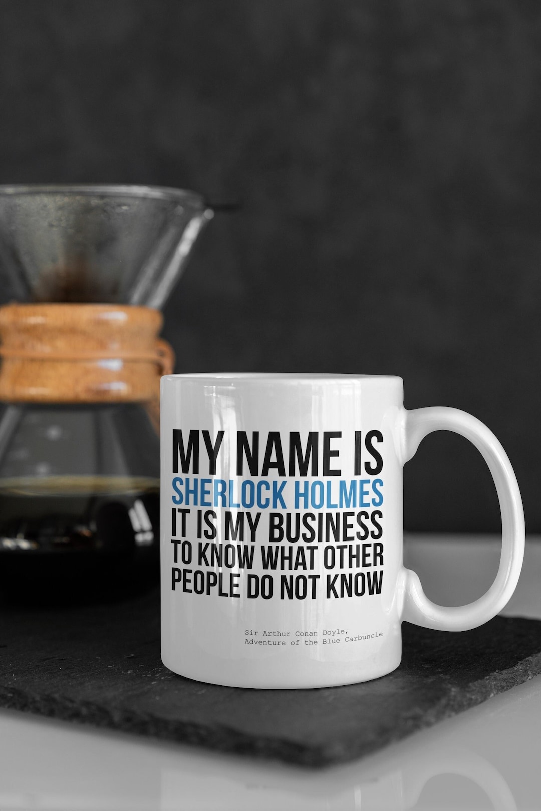 Sherlock Holmes Quote Mug - "the Adventure of the Blue Carbuncle ...