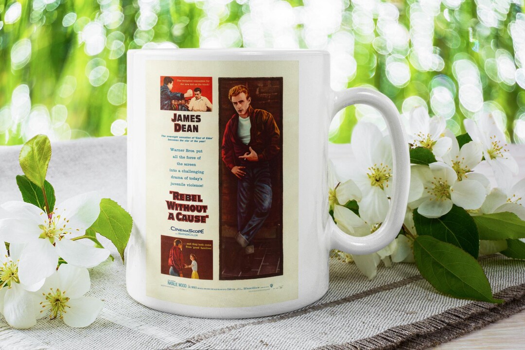 Rebel Without a Cause Mug | James Dean Classic Film Mug | Retro 50s ...