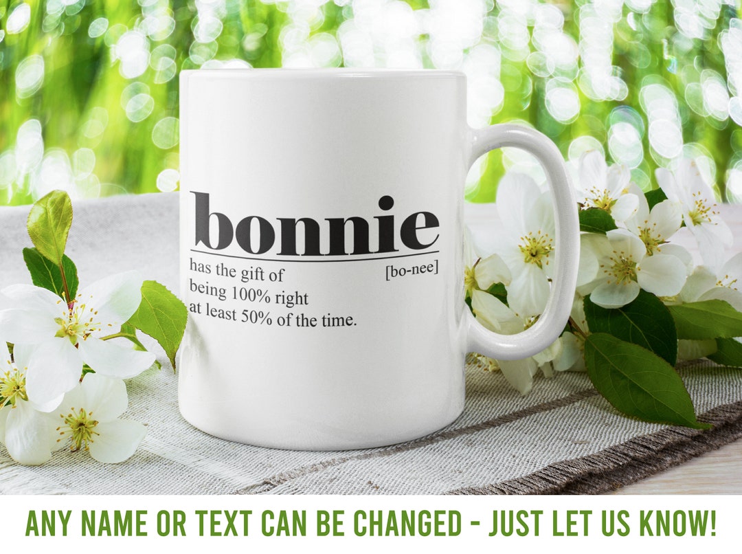 PERSONALISED Bonnie Mug, Bonnie Gift, Bonnie Present, Bonnie Leaving ...
