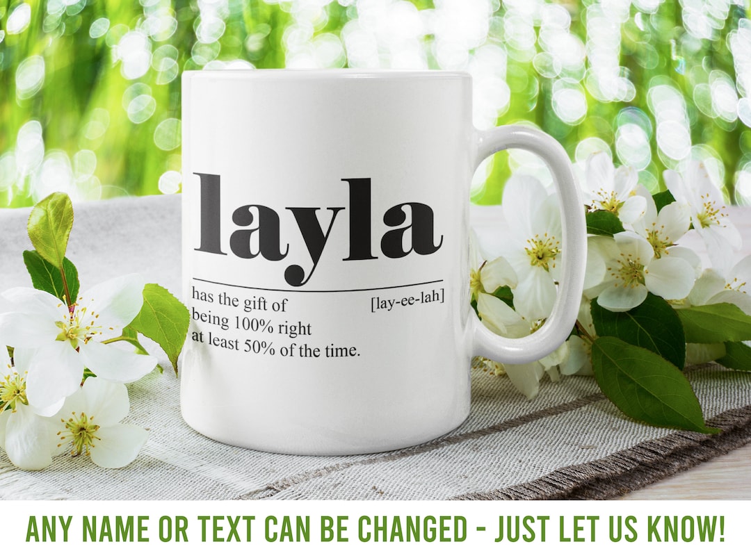 PERSONALISED Layla Mug, Layla Gift, Layla Present, Layla Leaving, Layla ...