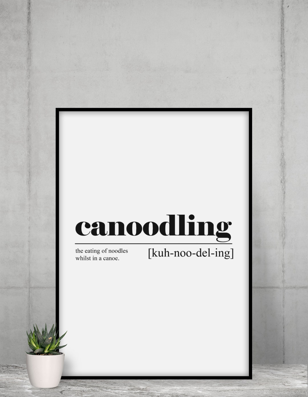 Canoodling Definition Print – Humorous Wall Art for Kitchen, Office, or ...
