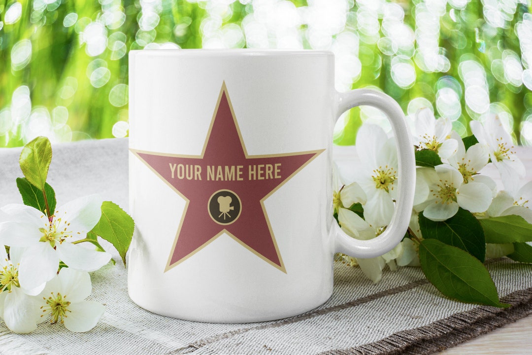 Personalized Hollywood Star Mug – Custom Name Walk of Fame Gift – 11oz ...