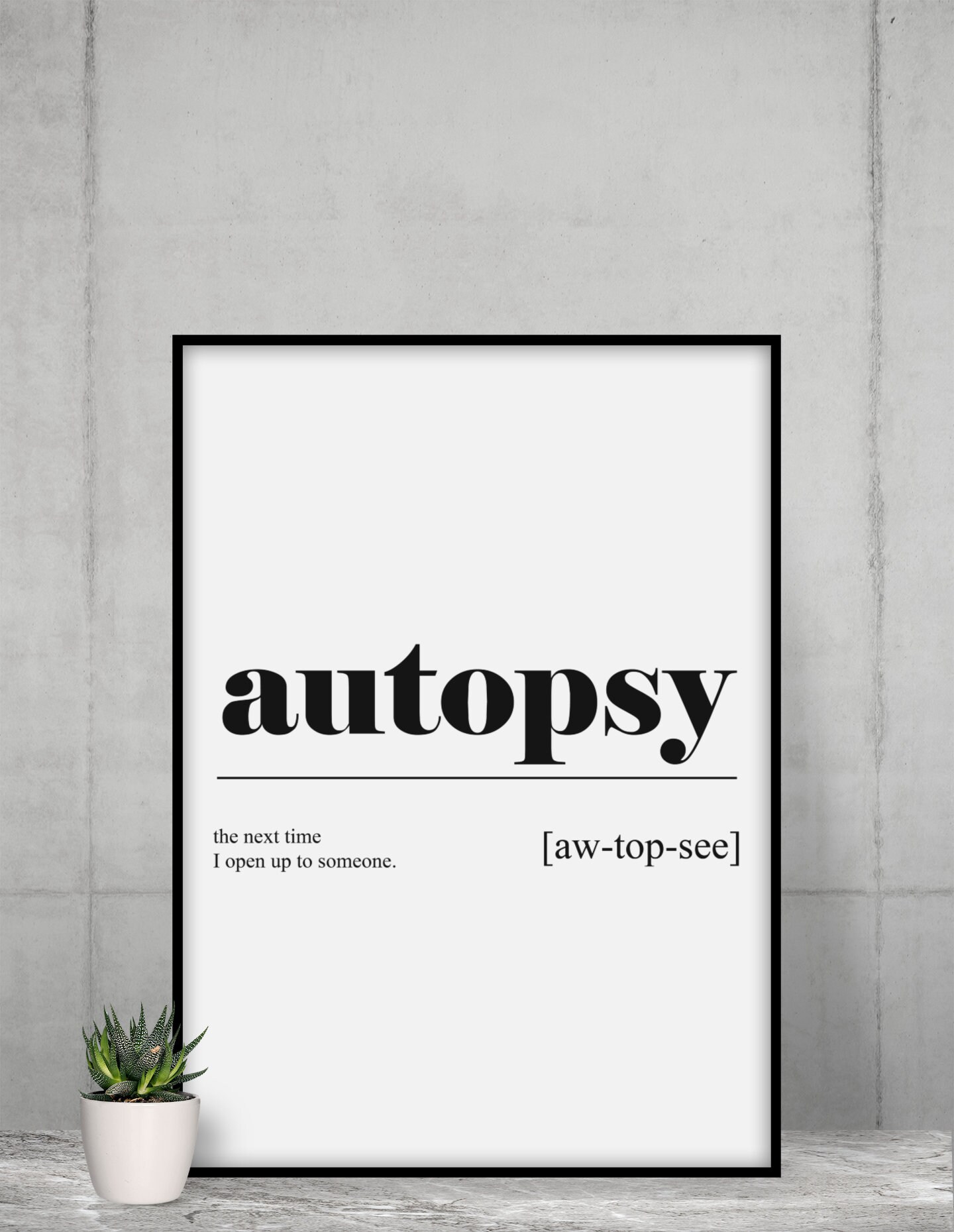 Funny Autopsy Definition Print Humorous Wall Art for Kitchen, Office ...