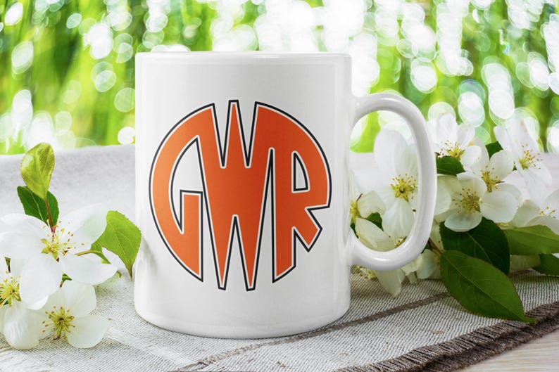 GWR Retro Rail Circle Logo Mug – Classic Train Badge Coffee Cup – 11oz ...