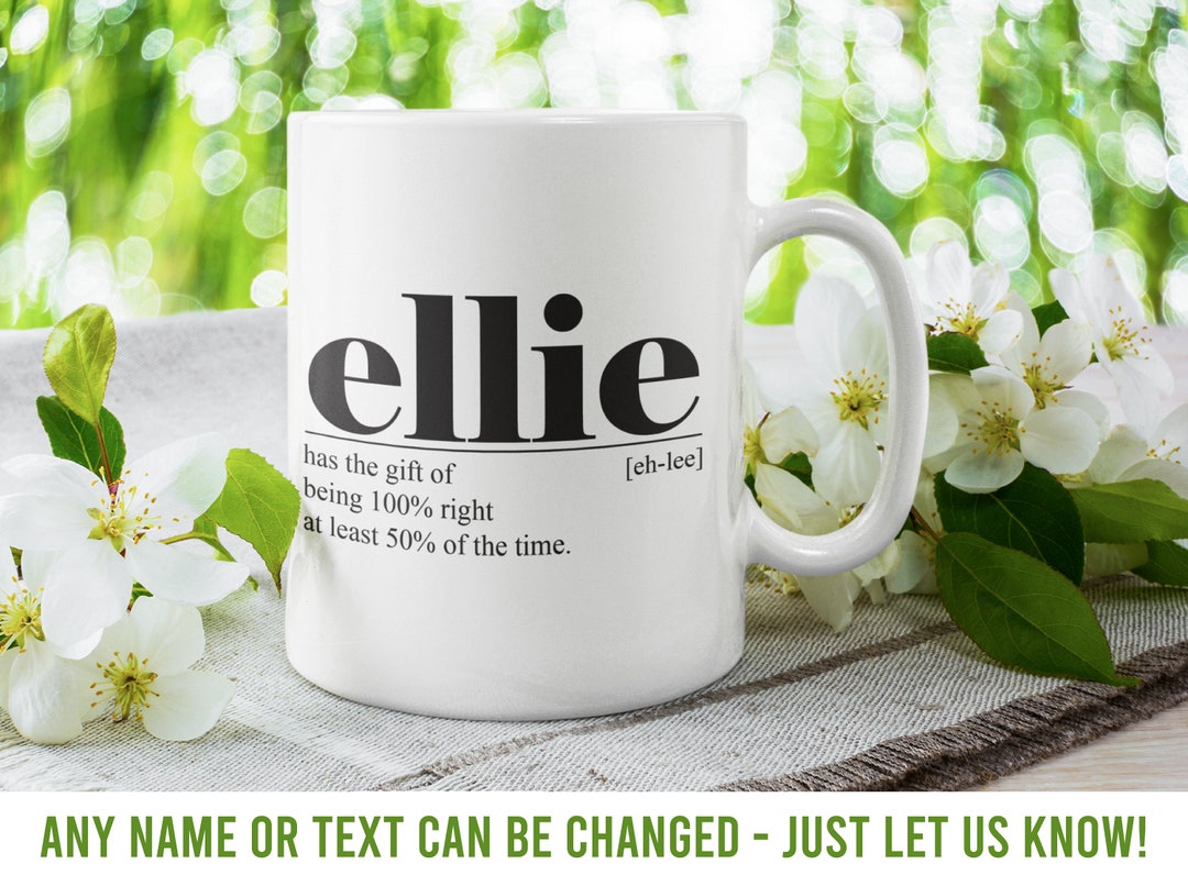 PERSONALISED Ellie Mug, Ellie Gift, Ellie Present, Ellie Leaving, Ellie ...