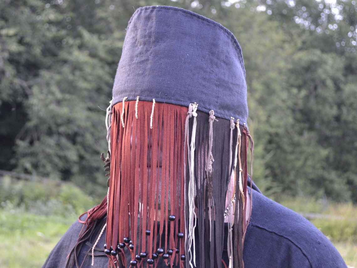 A Simple Shamanic Mask With a Fringe for the Ritual. TO ORDER! - Etsy