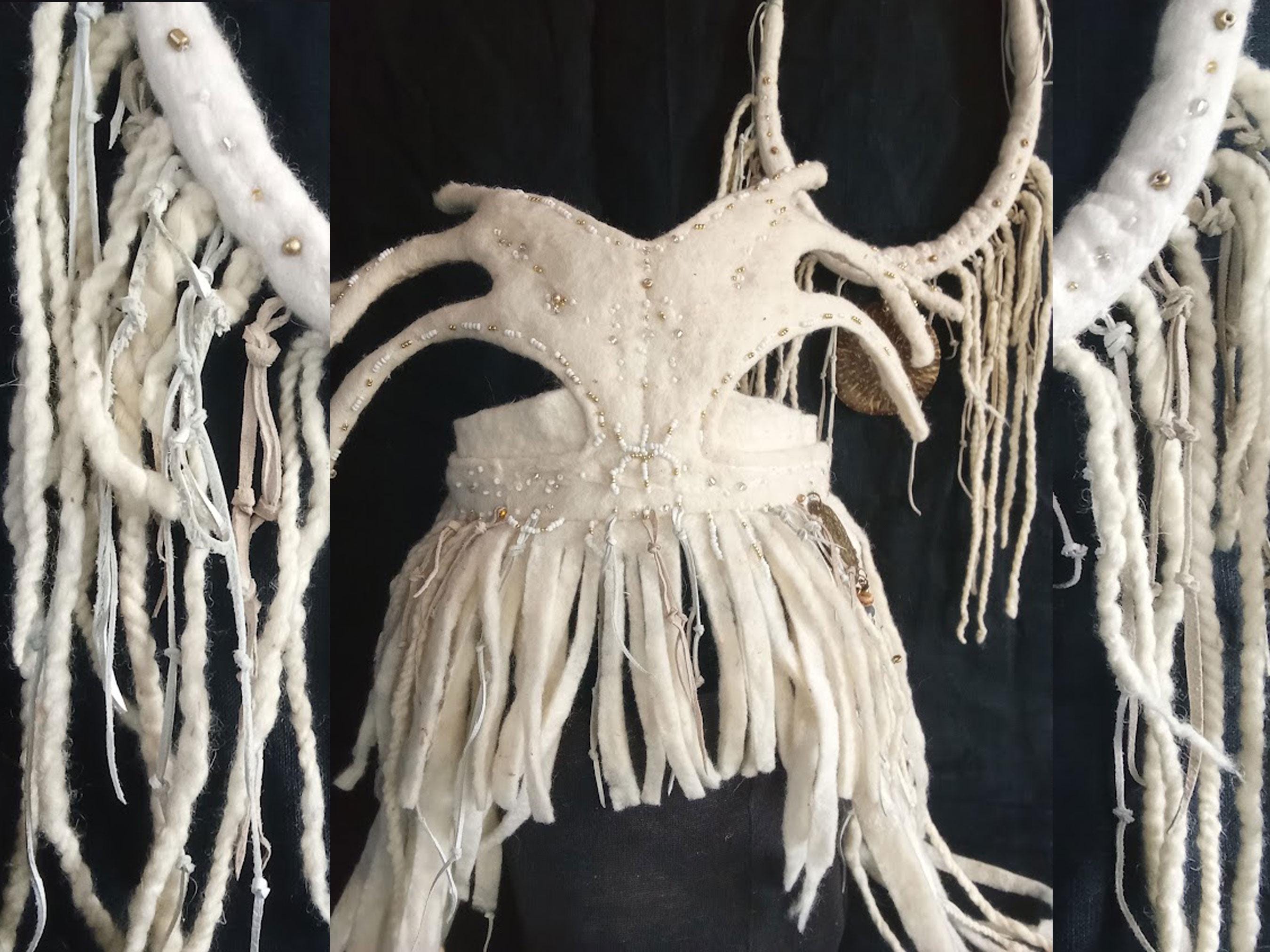 Shamanic Set Tools for Ceremony: Shaman Headdress, Statement Necklace ...