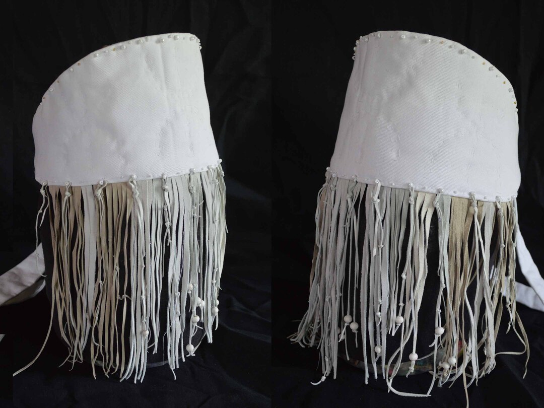 A Simple White Shamanic Mask With a Fringe for the Ritual. TO ORDER! - Etsy