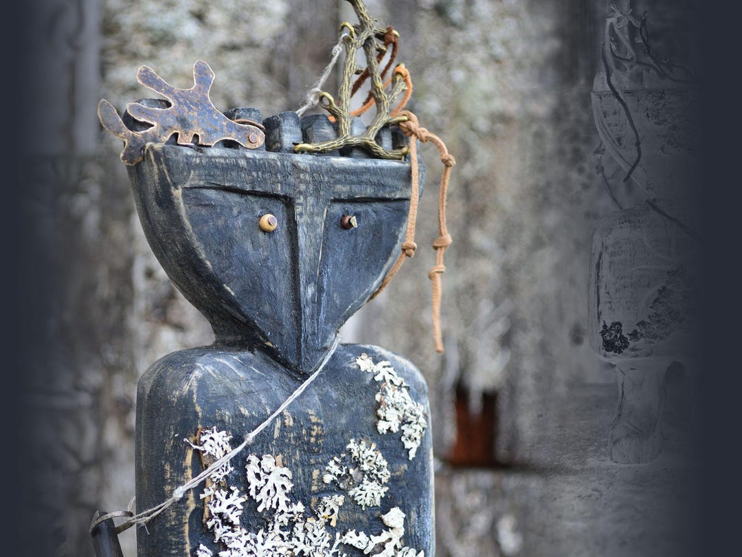 Protection Amulet, Totem Wooden Figure. Image of the Main Spirit "ayami ...