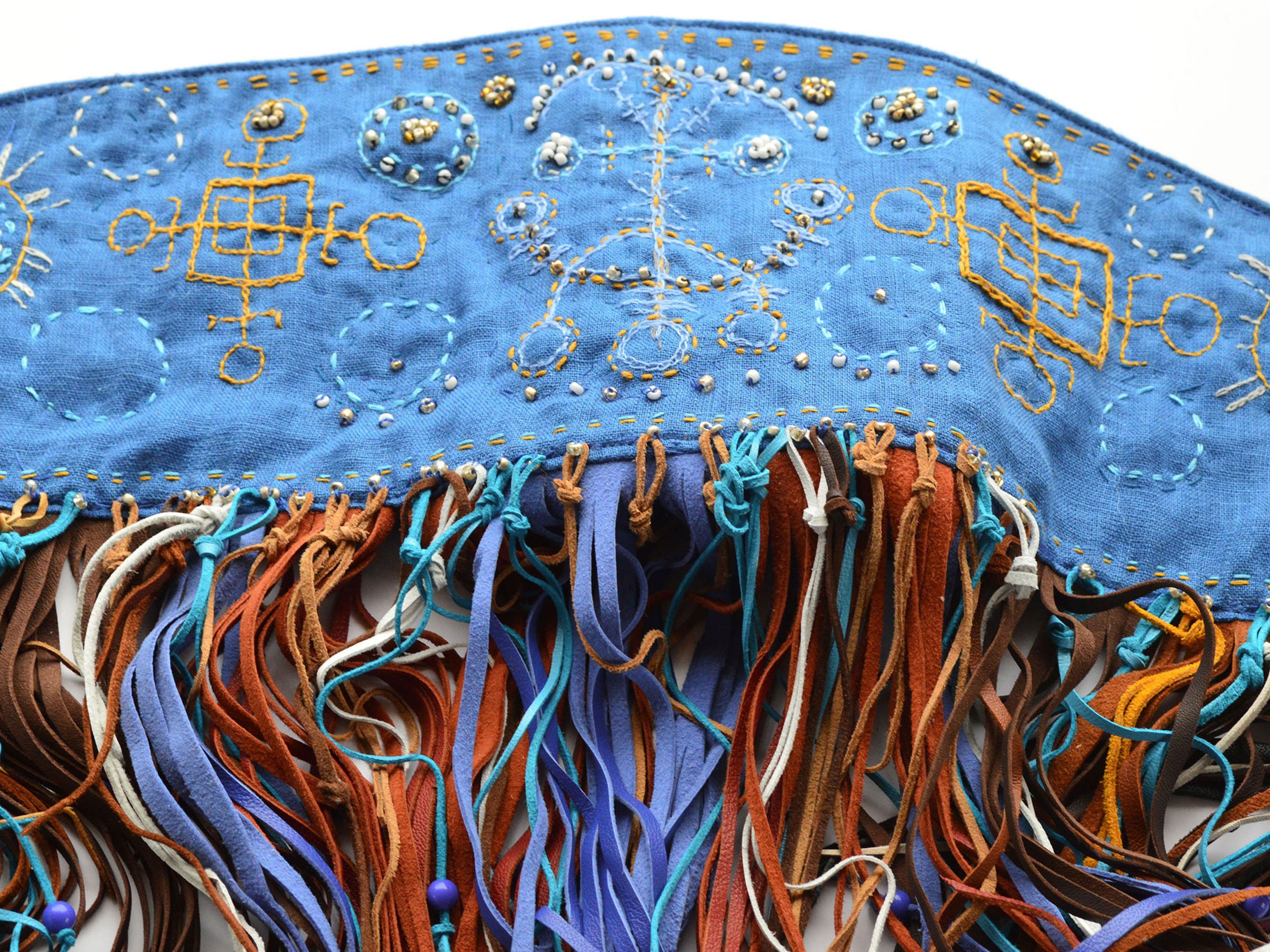 Small Shamanistic Set: Shaman Pagan Mask With Embroidered and Medicine ...