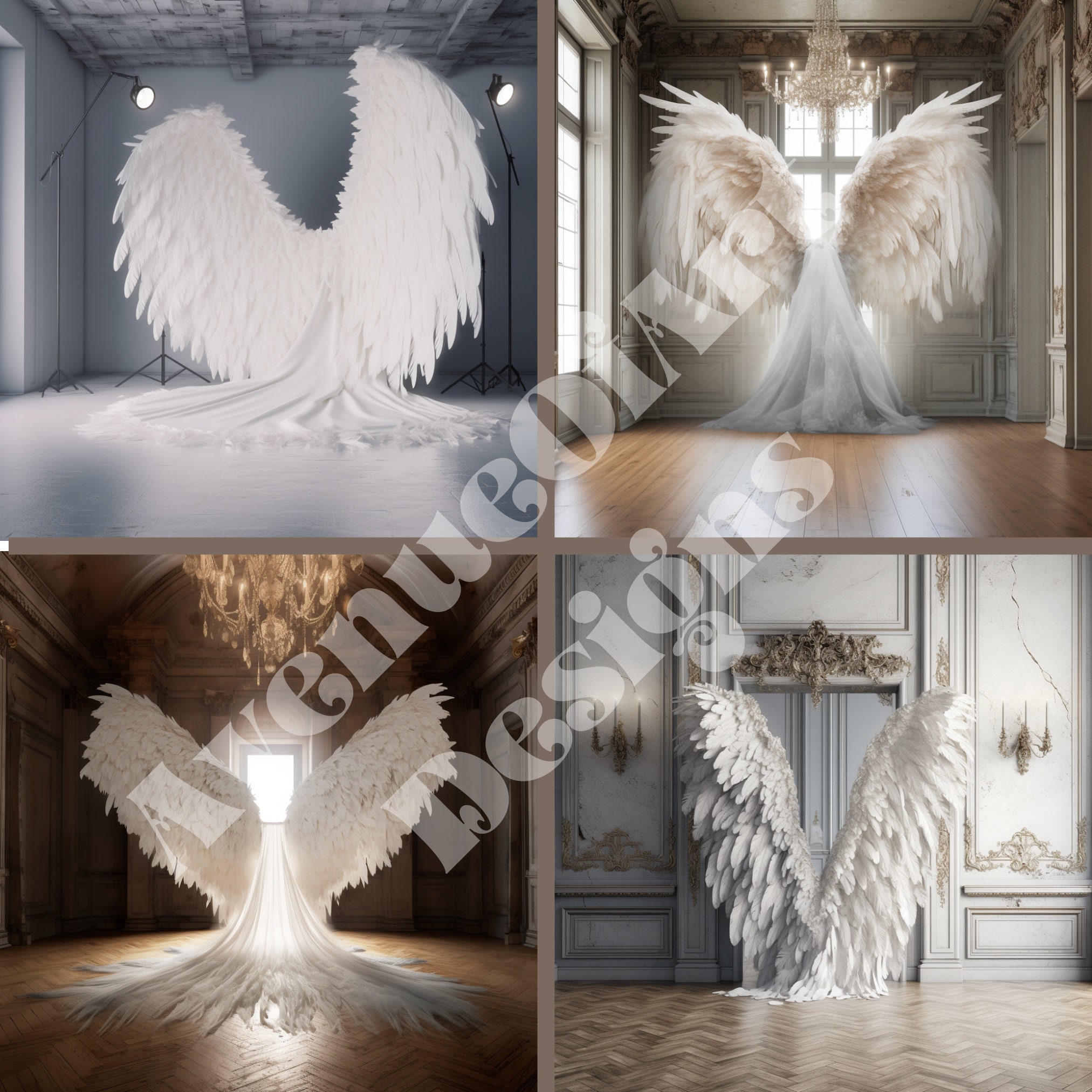 21 Digital Backdrops, Angel Wings Digital Backgrounds, Maternity ...