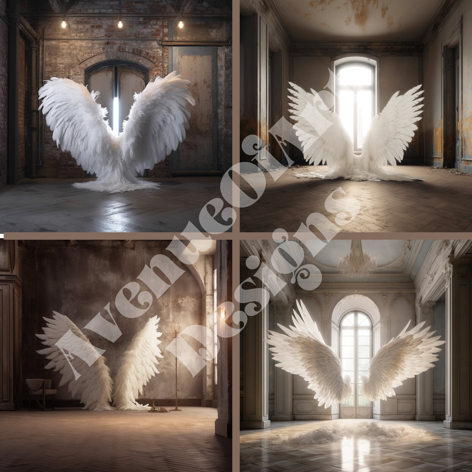 21 Digital Backdrops, Angel Wings Digital Backgrounds, Maternity ...