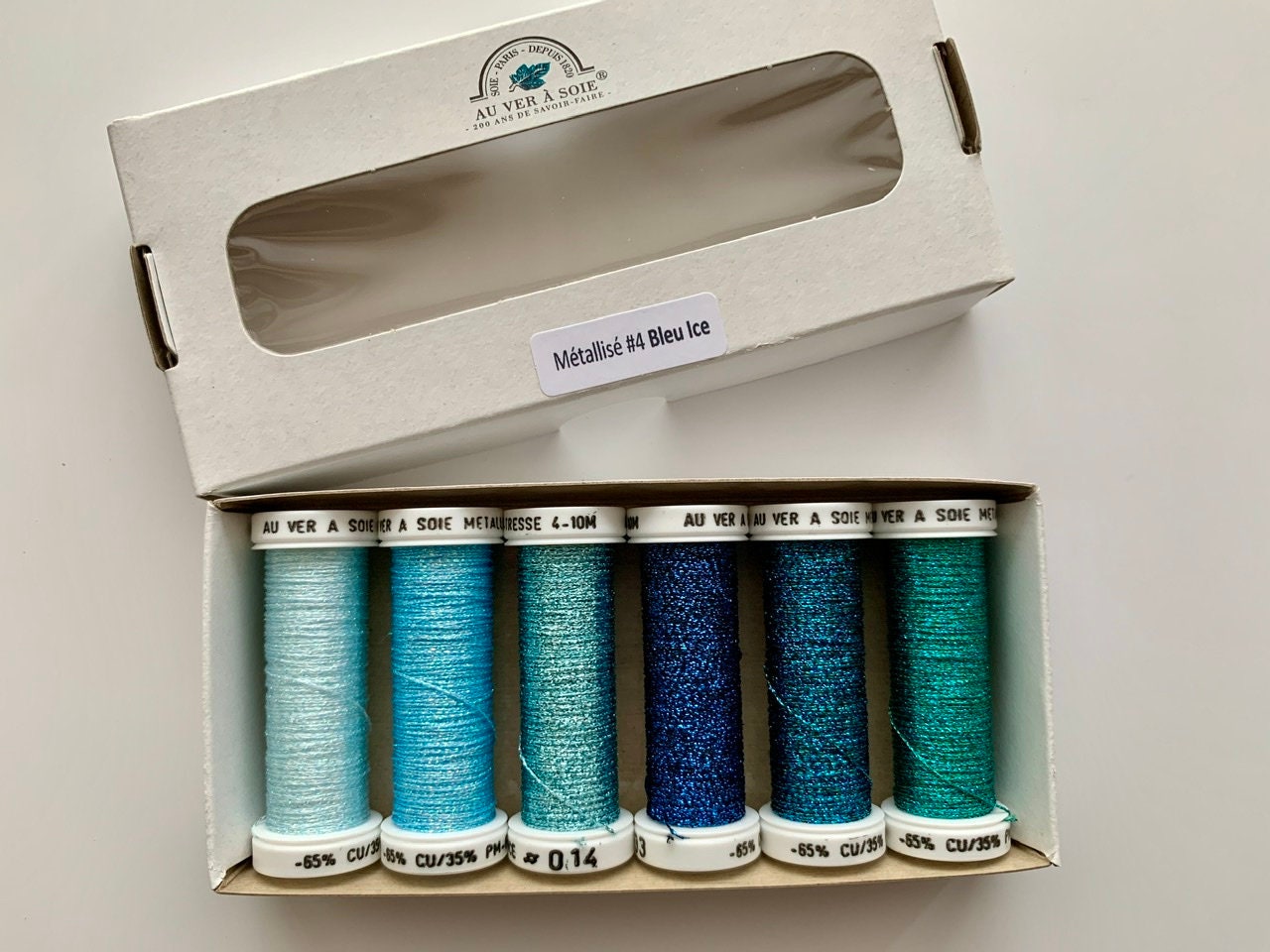 Silkworm Ice Blue Metallic Threads. - Etsy