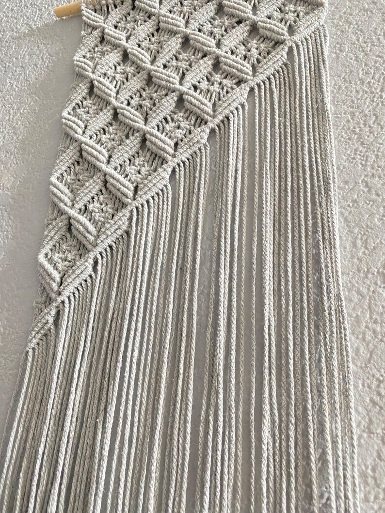 Gray Macrame Wall Hanging - Etsy