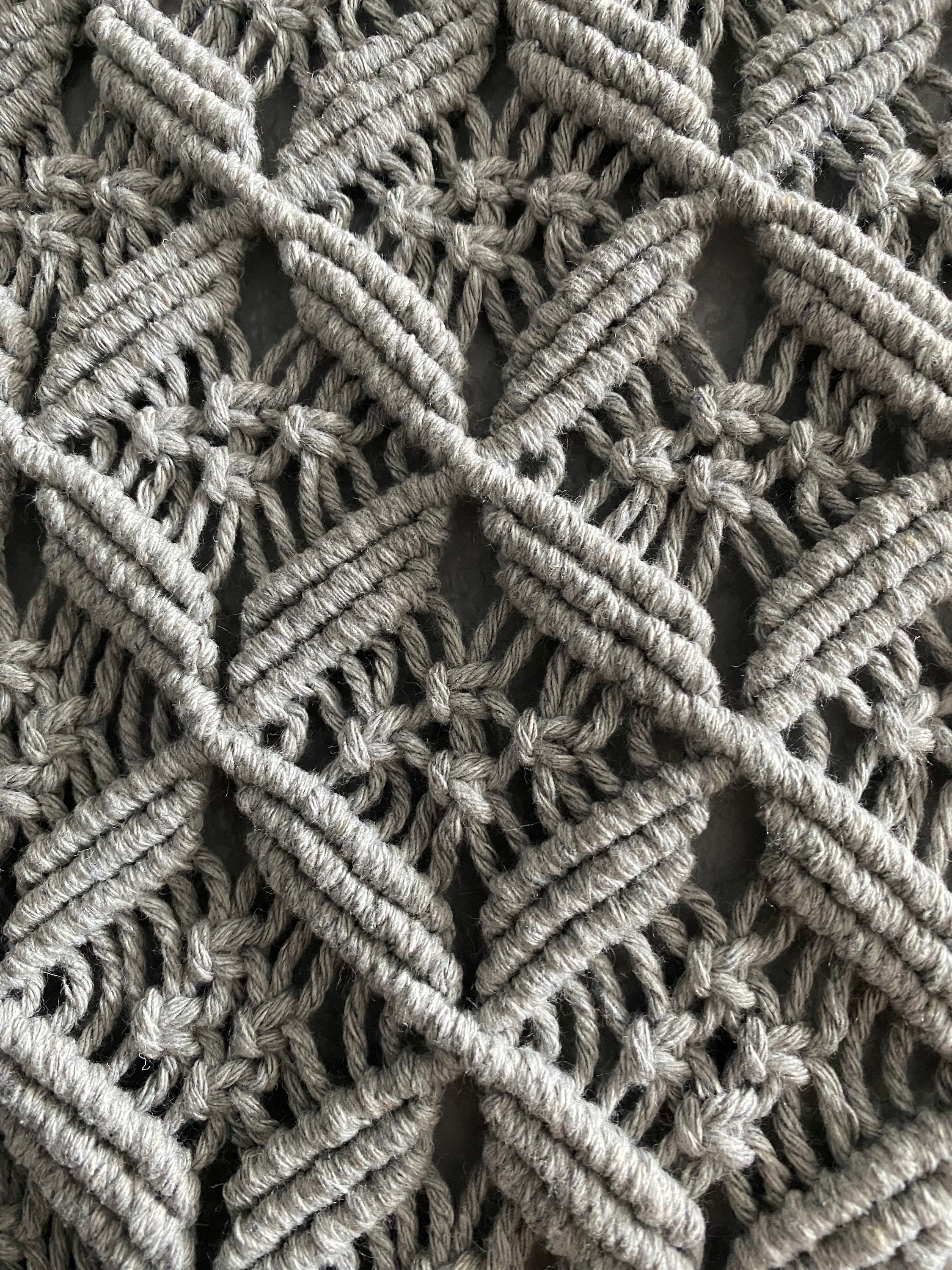 Gray Macrame Wall Hanging - Etsy