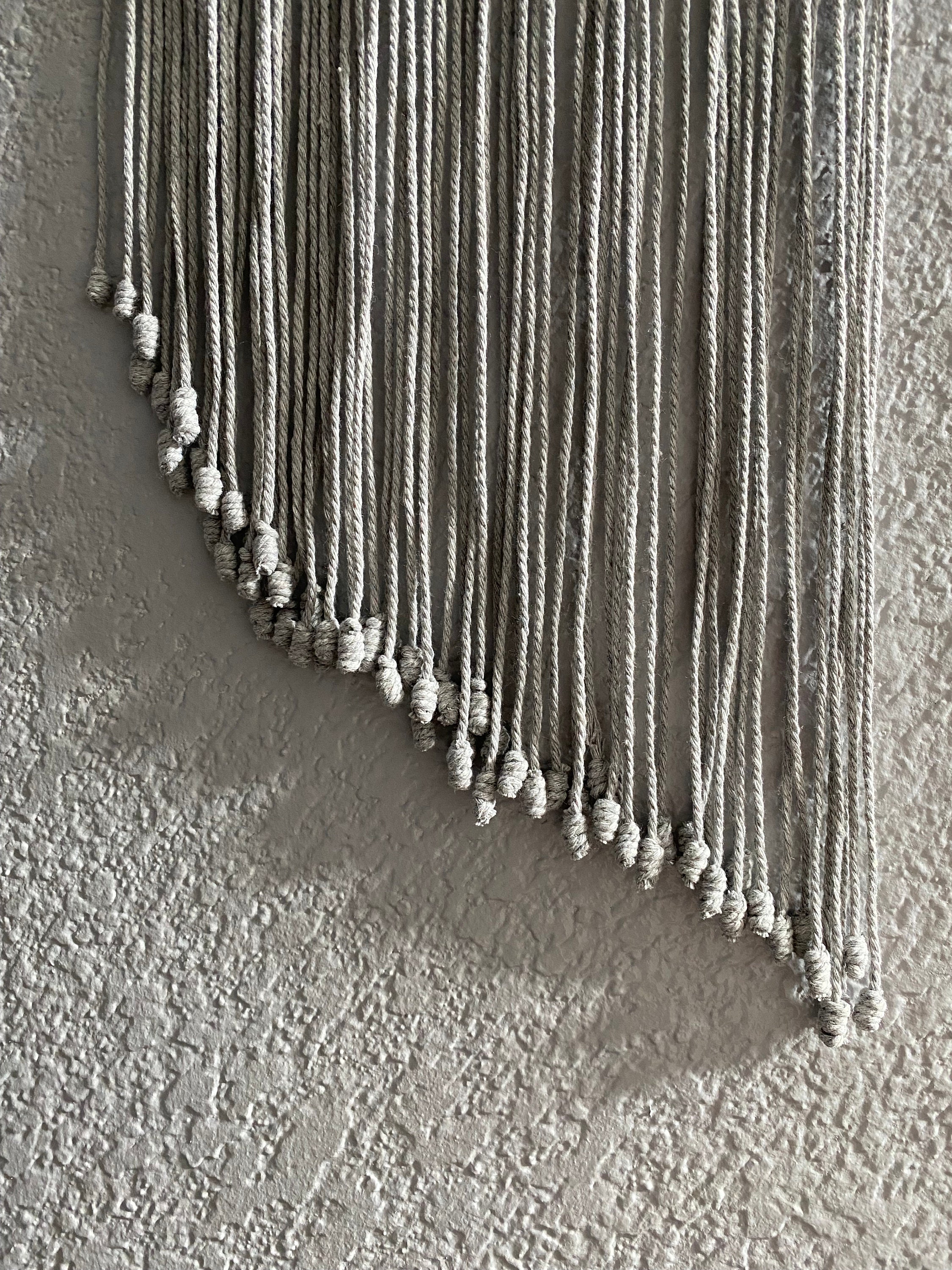 Gray Macrame Wall Hanging - Etsy