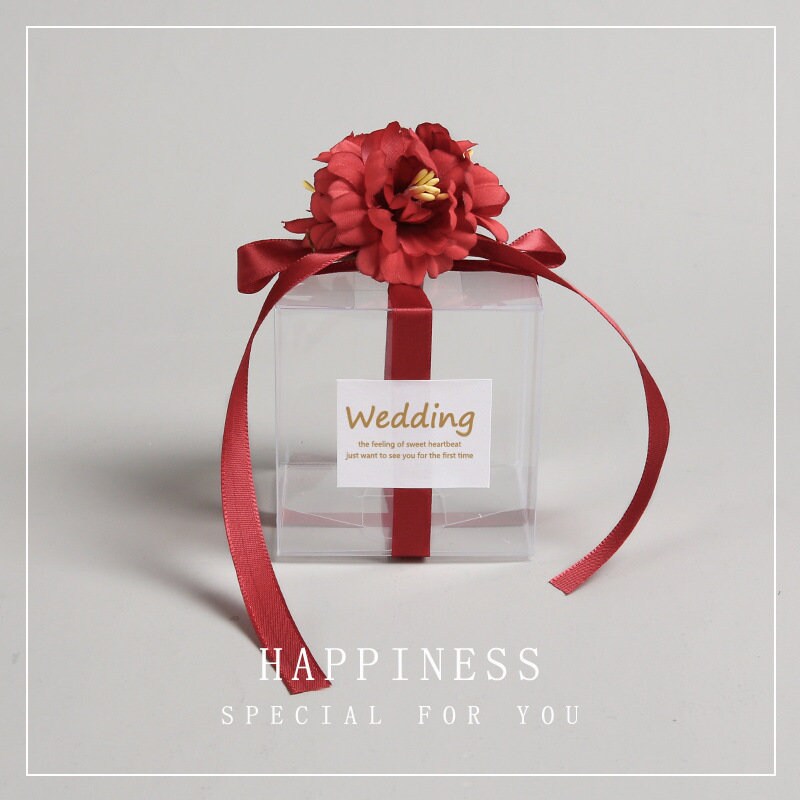 20/50pcs Square Wedding Favors Gift Box, Wedding Favour, Candy Box for ...