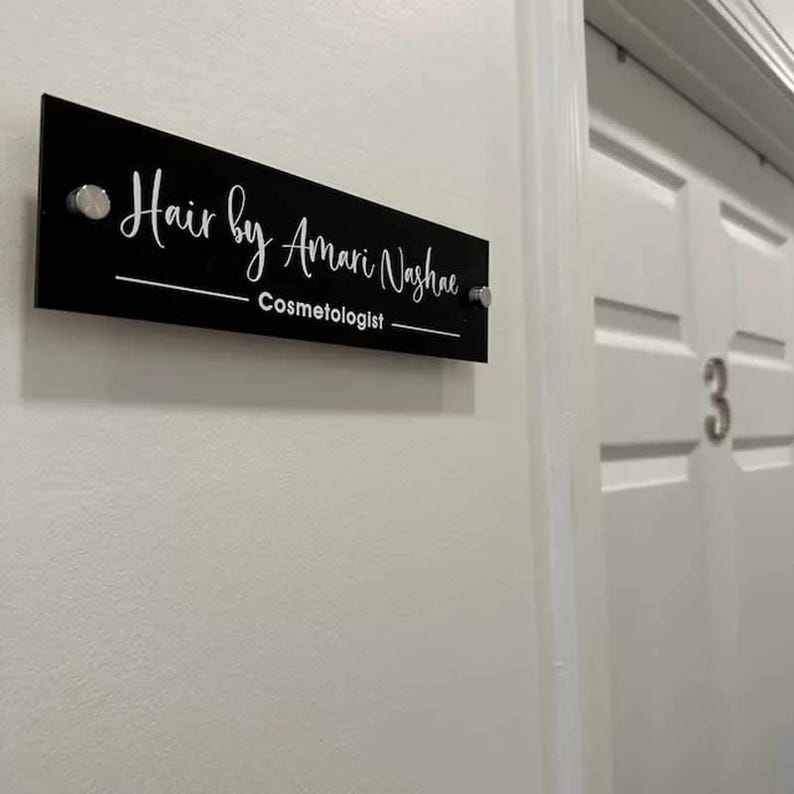 Custom Engraved Wall Name Plate, Office Sign, Personalised Door Sign ...