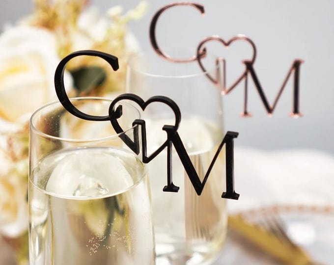 Drink Tag, Drink Charm, Wedding, Custom, Acrylic Drink Tag, Cocktail ...