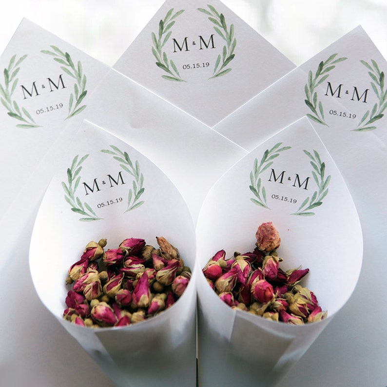 30pcs Paper Confetti Cones, Custom Wedding Cones, Wedding Cones Gift ...