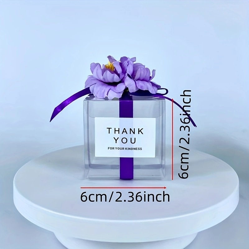 20/50pcs Square Wedding Favors Gift Box, Wedding Favour, Candy Box for ...