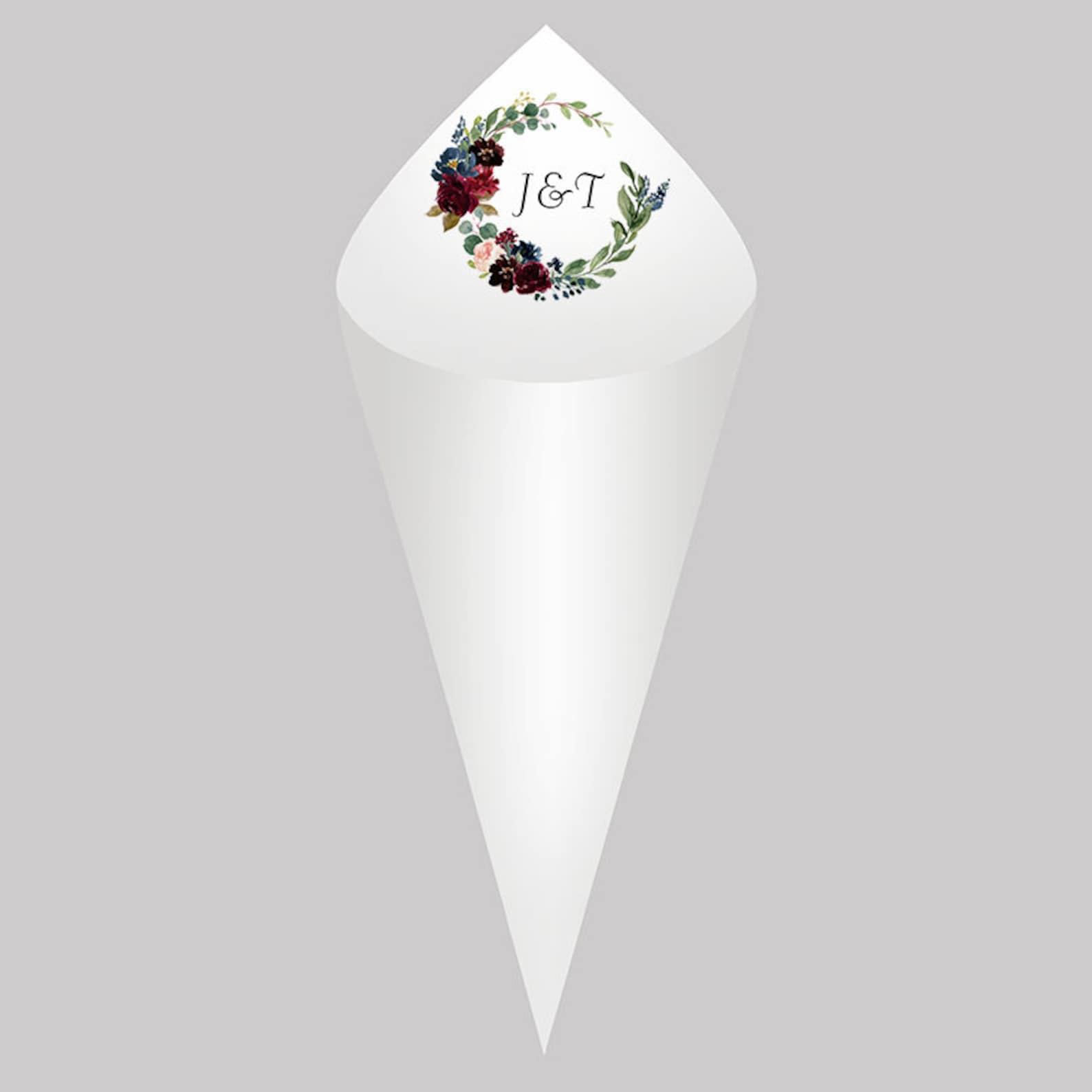 30pcs Paper Confetti Cones, Custom Wedding Cones, Wedding Cones Gift ...