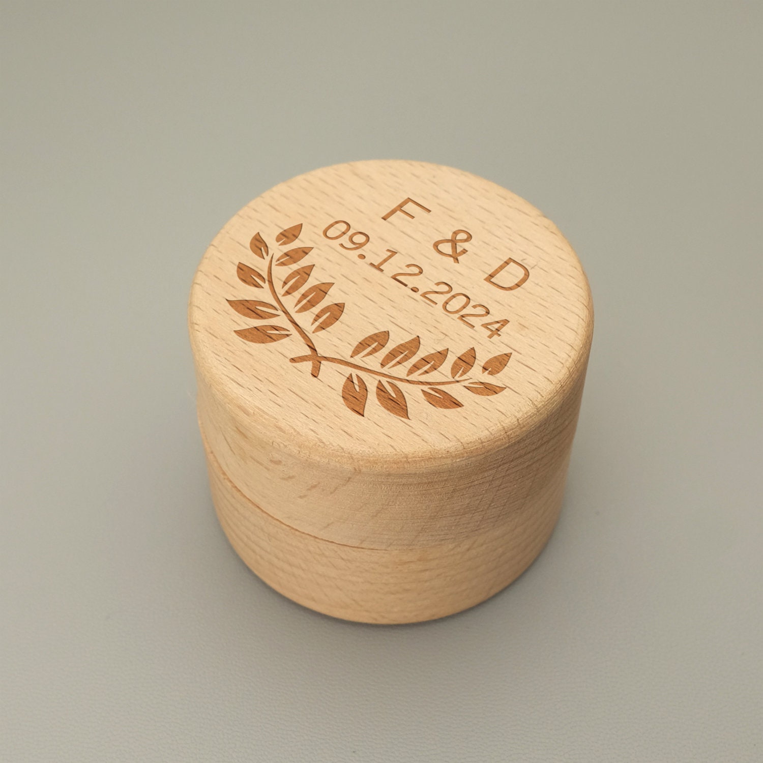 Custom Wooden Engagement Ring Box, Wood Ring Bearer Pillows Engraved ...