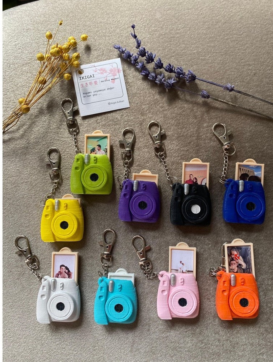 Insta Photo Camera Keychain (personalized With Your Own Photo), Camera ...